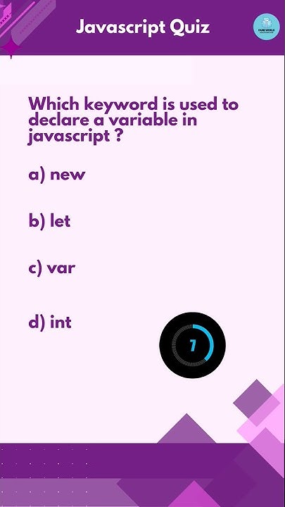 JavaScript Quiz Series @FAMEWORLDEDUCATIONALHUB #quiz #javascript #js #shorts - YouTube
