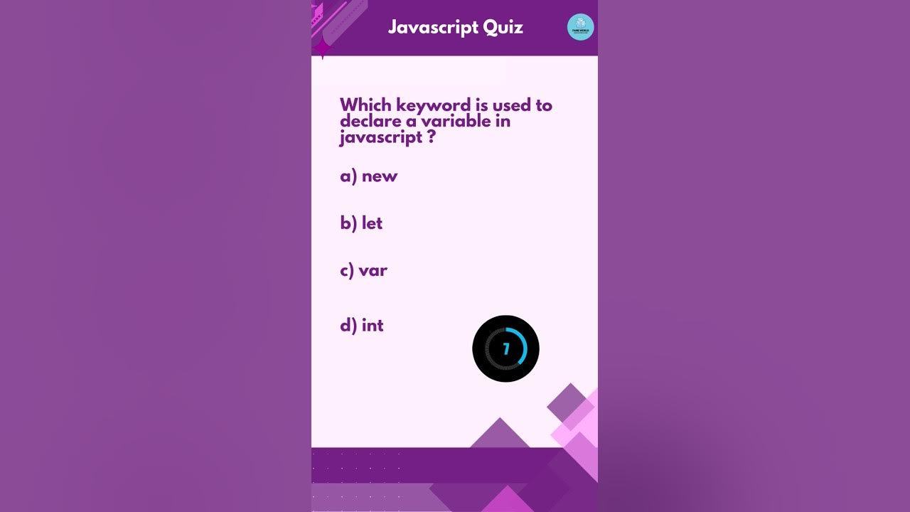 JavaScript Quiz Series @FAMEWORLDEDUCATIONALHUB #quiz #javascript #js #shorts - YouTube