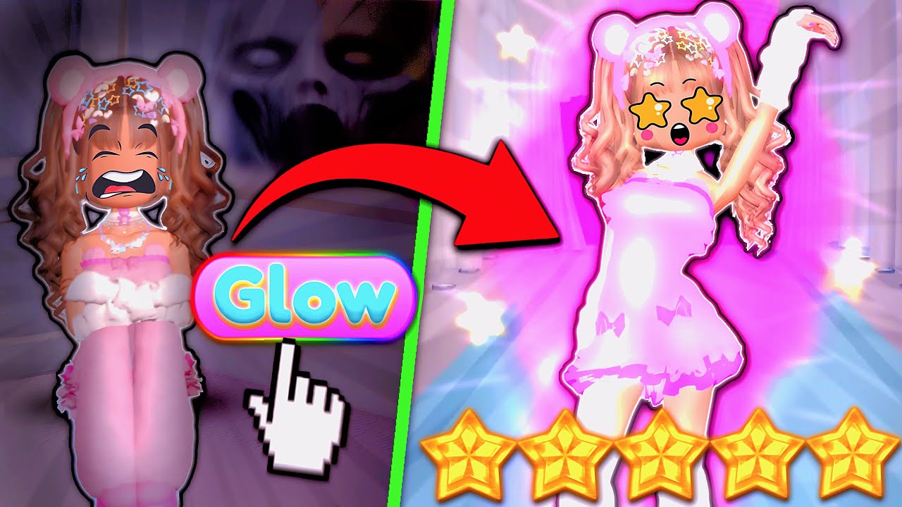 ONLY Wearing OUTFITS That Can GLOW For EVERY Round In DRESS TO IMPRESS ...