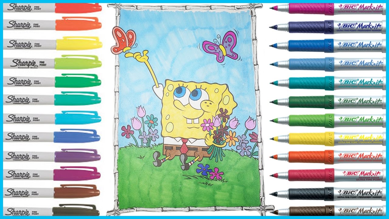 Coloring Book Spongebob Squarepants - Lets Color! - YouTube