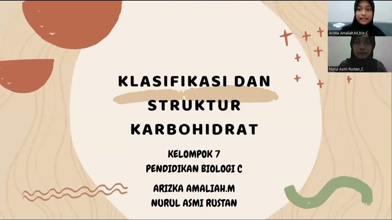 Belajar BIOKIMIA_Struktur dan Klasifikasi Karbohidrat _ Arizka_Nurul - YouTube