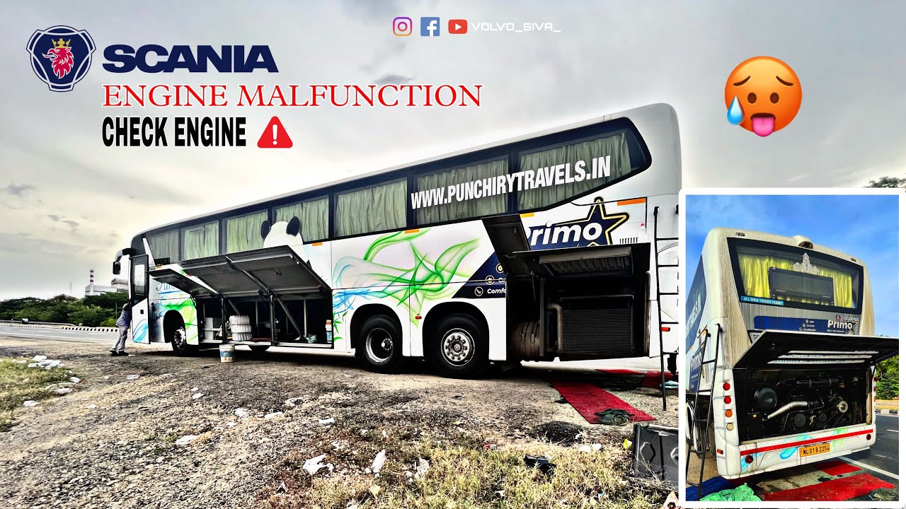 SCANIA BUS ENGINE OIL LEAKAGE 🥵#service #buslover @volvo_siva_ - YouTube