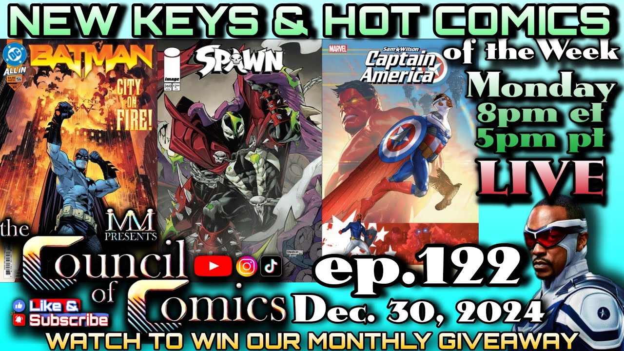 NEW KEYS & HOT COMICS of the Week! LIVE Podcast ep.122 Dec.30 2024 # ...