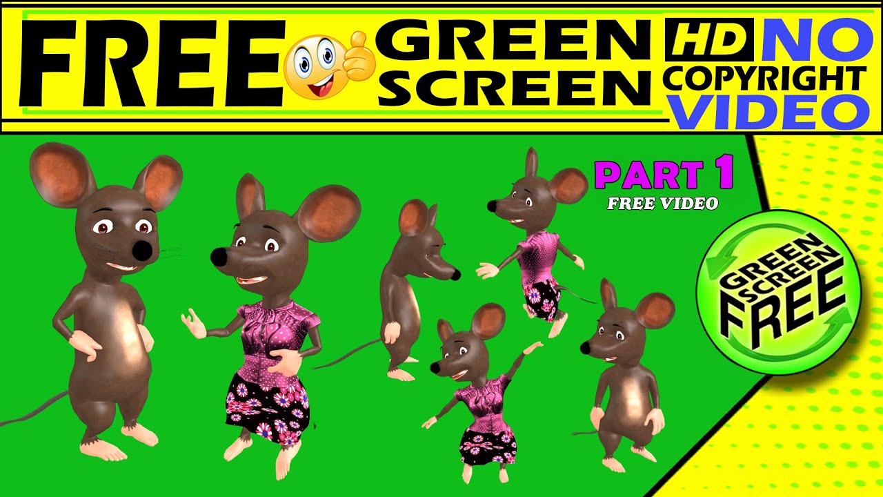 Rat Green Screen Videos HD | rat cartoon characters green screen | rat ...