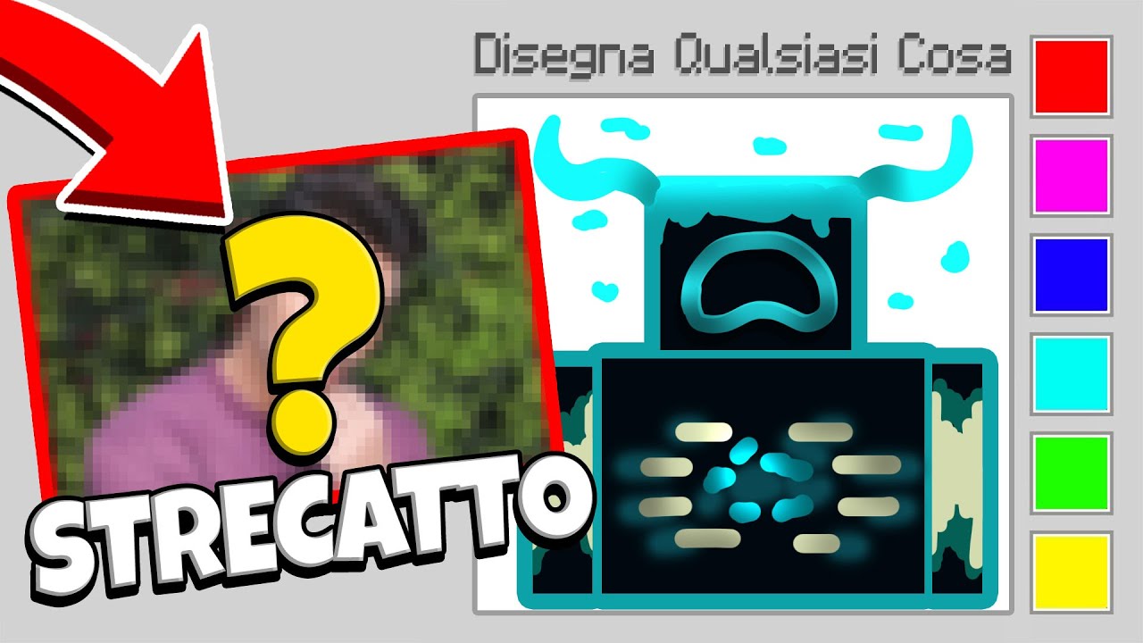 FACE REVEAL DI STRECATTO! DISEGNA I MOB DI MINECRAFT!!! - YouTube