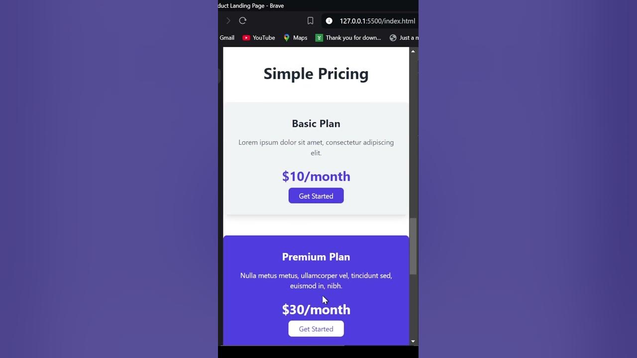 How To Build A Responsive Landing Page With Tailwind Css Html Tutorial In 60 Seconds🔥🔥 Youtube