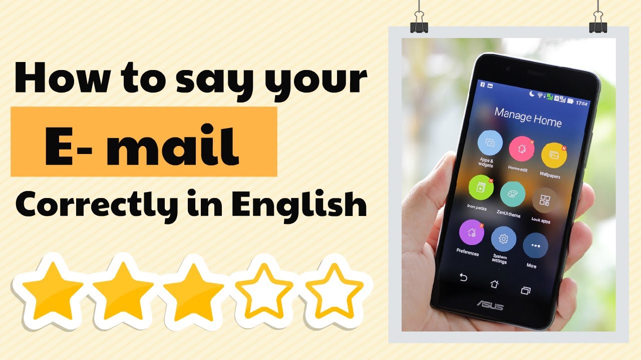 How to say your E-mail correctly in English - YouTube