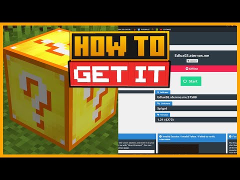 🟨 HOW to have a LUCKY BLOCKS SERVER in MINECRAFT ATERNOS