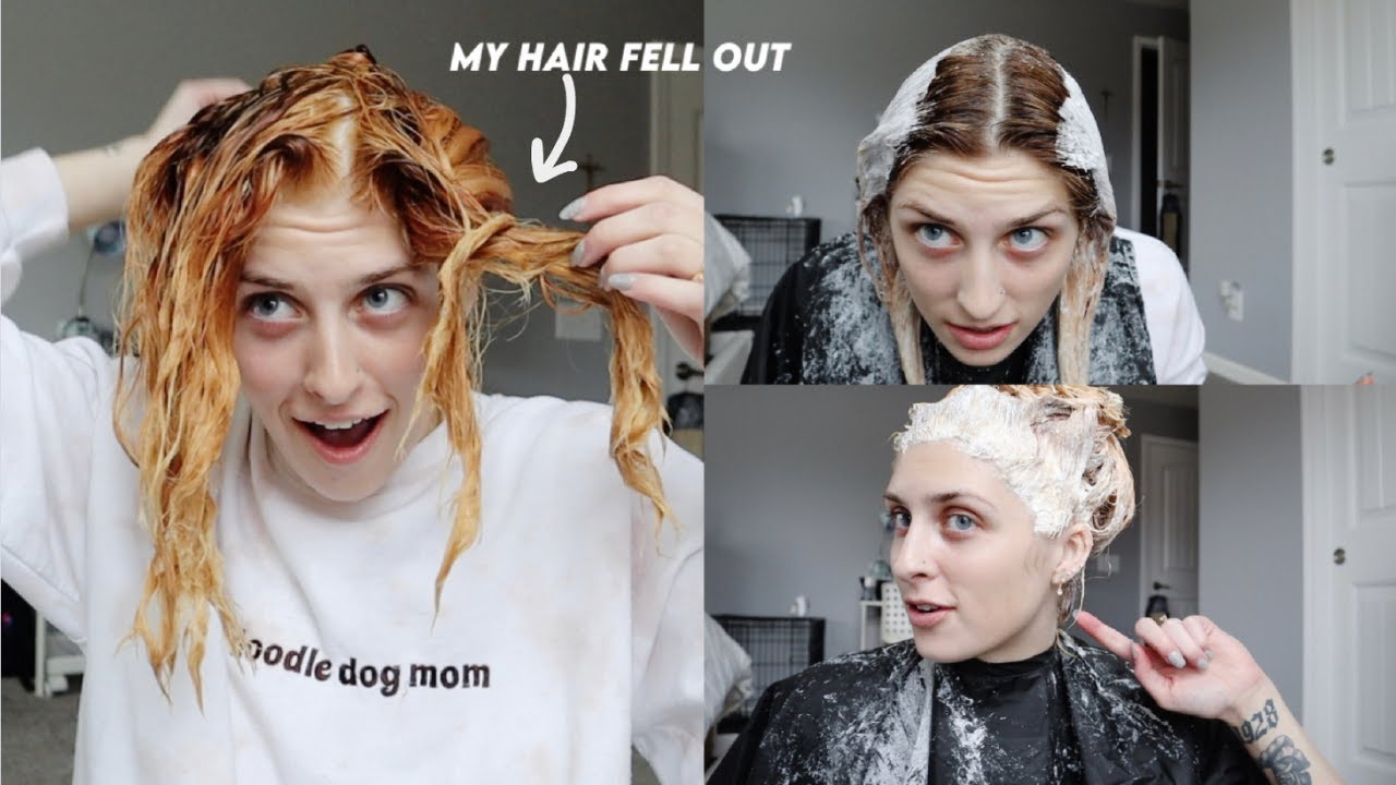 Bleaching My Hair FAIL (i shaved my head) - YouTube