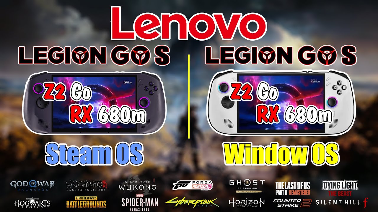 Legion Go S (Z2 Go) Windows OS vs SteamOS: 15 Game Test Low Setting TDP ...