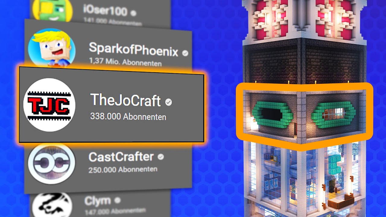 17 YouTuber bauen einen Minecraft Turm - YouTube