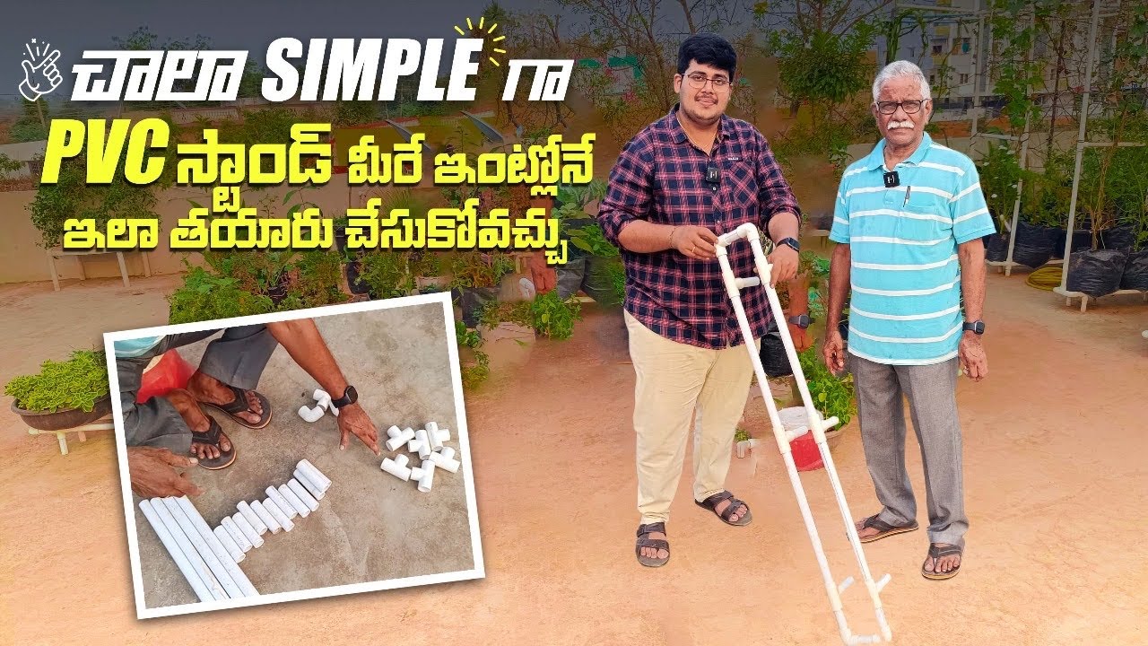 step to step method to make a PVC stand for 4-5 plants. #diy # ...