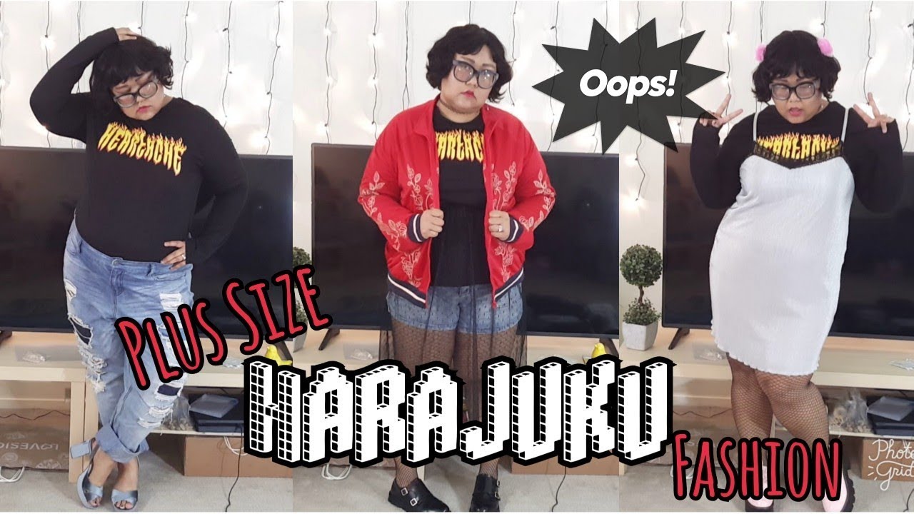 Plus Size Harajuku Inspired Japanese Fashion | 1 Shirt 3 Looks 2017 ...