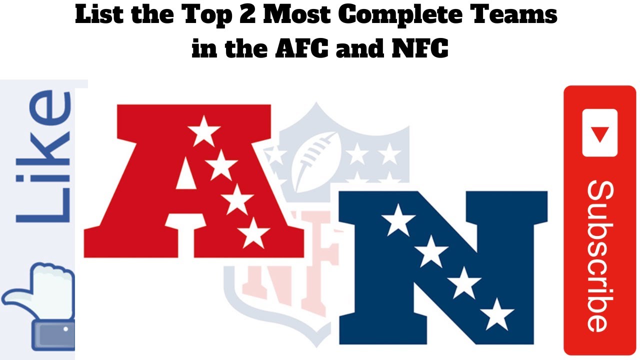 List the Top 2 Most Complete Teams in the AFC and NFC - YouTube