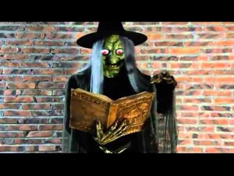 Spell Speaking Witch Animated Halloween Prop #halloween - YouTube