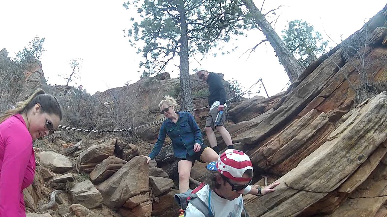Angels Landing from Scout Lookout Part 1 - YouTube