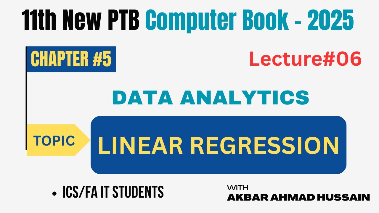 Linear Regression in Data Analytics| New 1st Year Computer Book| Unit ...