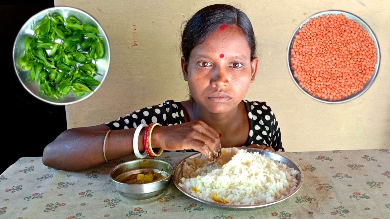 jungle food and pulses recipe/jungle food cooking and rice eating ...