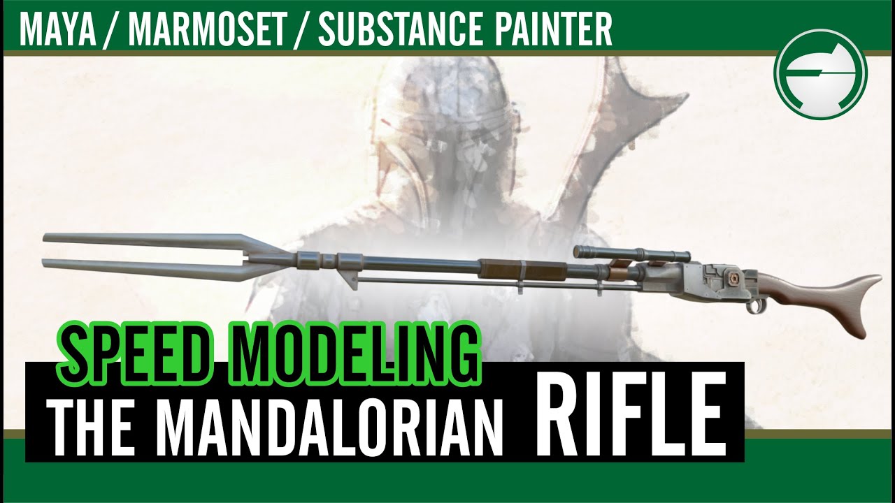 Speed Modeling The Mandalorian Rifle - YouTube
