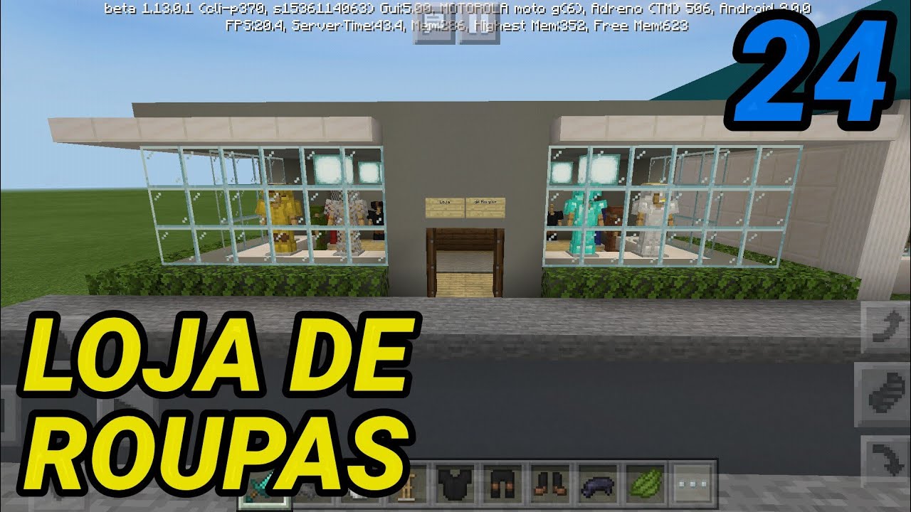 A LOJA DE ROUPAS DA CIDADE!! - Construindo uma cidade #24 - YouTube