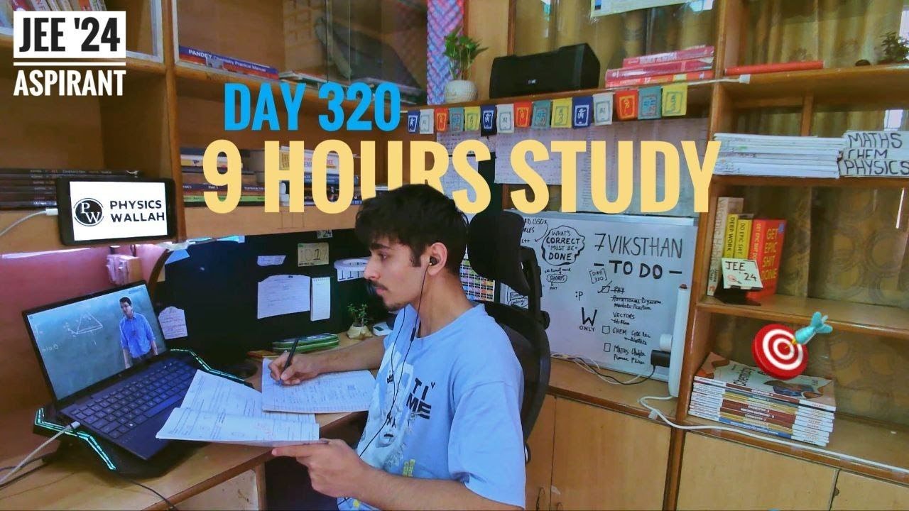 DAY 320 - 9 hours study | jee aspirant '24 - YouTube