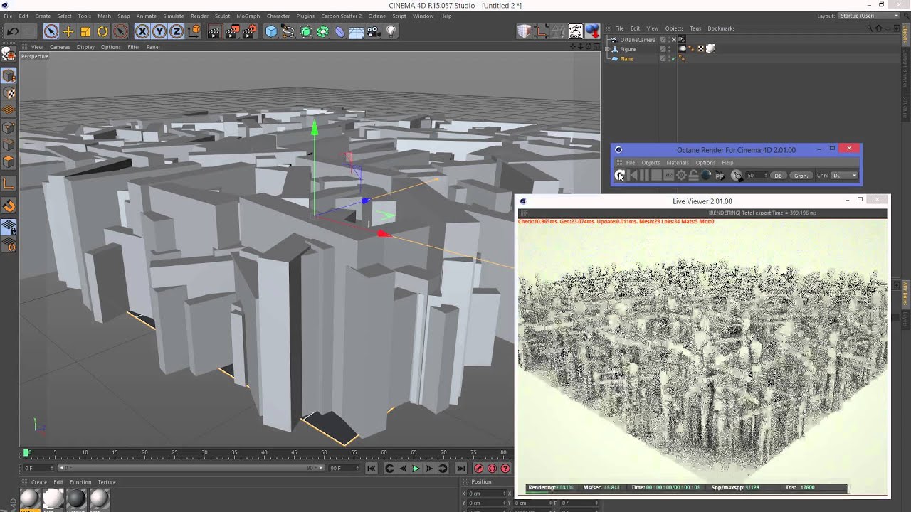 OctaneRender for Cinema 4D and Carbon Scatter 2 - YouTube