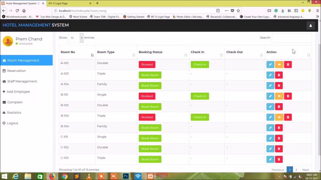Hotel Management System - YouTube