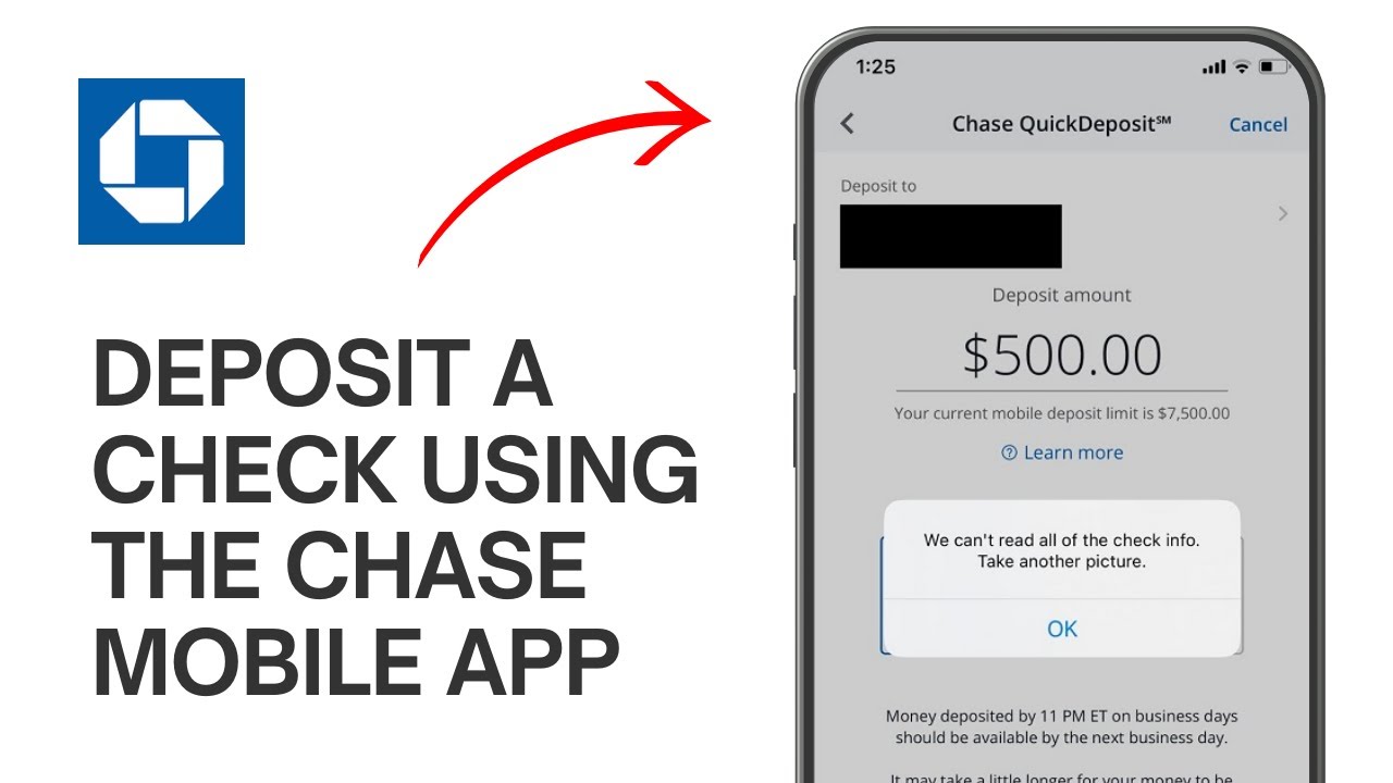 How to Deposit a Check using the Chase Mobile App - YouTube