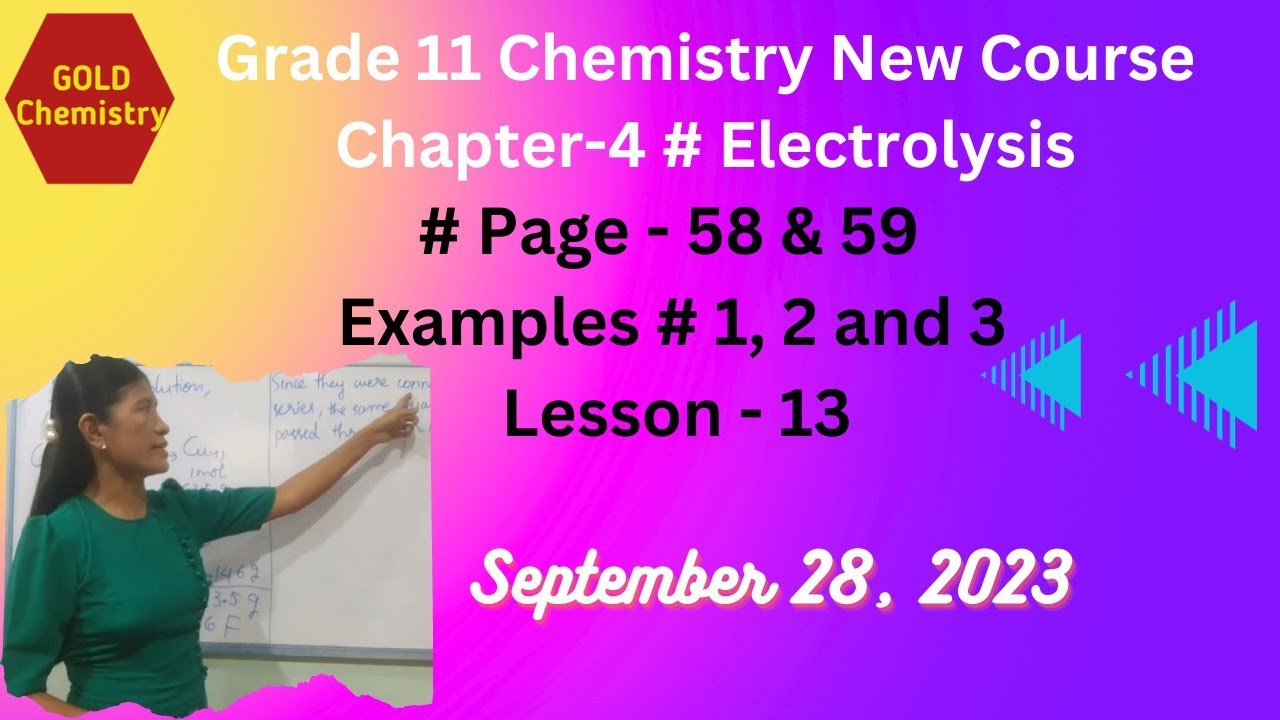 Grade 11 Chemistry New Course Chapter-4 page 58 & 59 Examples 1,2,3 ...