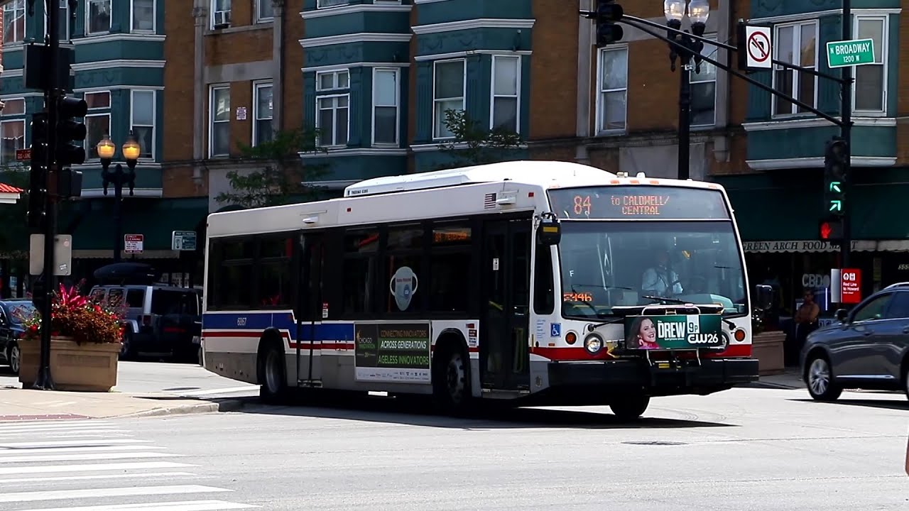 Chicago Transit Authority Bus Action In Various Areas Of Chicago From ...