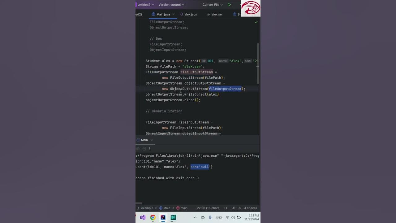 Mastering Serialization and Deserialization in Java - YouTube