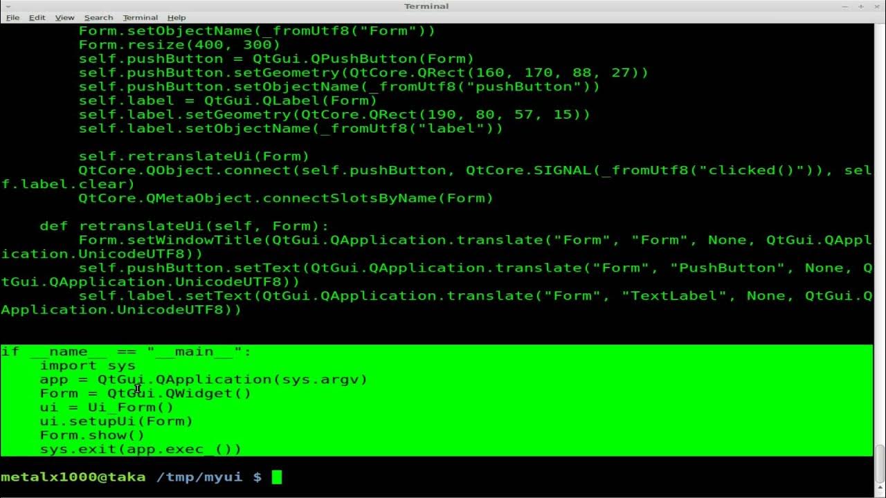 Linking Buttons to Functions in Python and Qt4-designer - Linux - YouTube