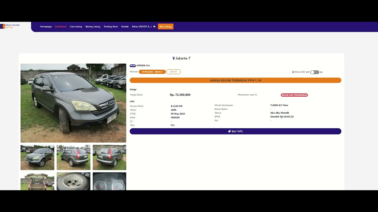 Lelang Mobil Astria Jakarta 24 Desember 2024 - YouTube