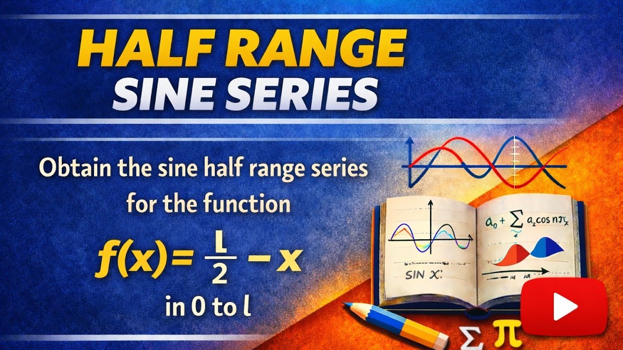 Half Range Sine Series | f(x) = l/2 − x | Fourier Series | VTU Maths ...