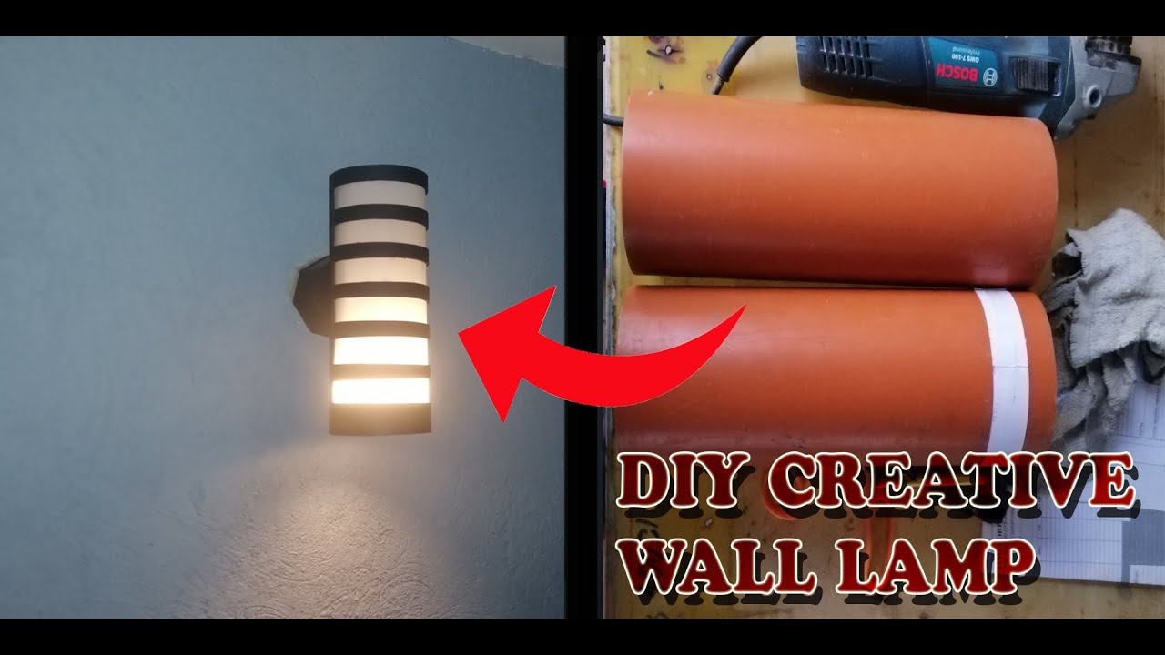 DIY WALL LAMP | PVC PIPE - YouTube