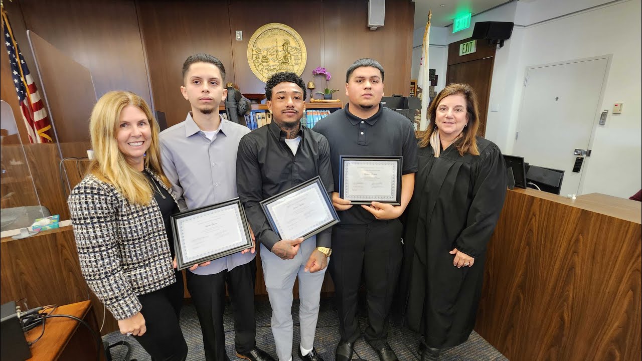 Young Adult Court celebrates another graduation - YouTube