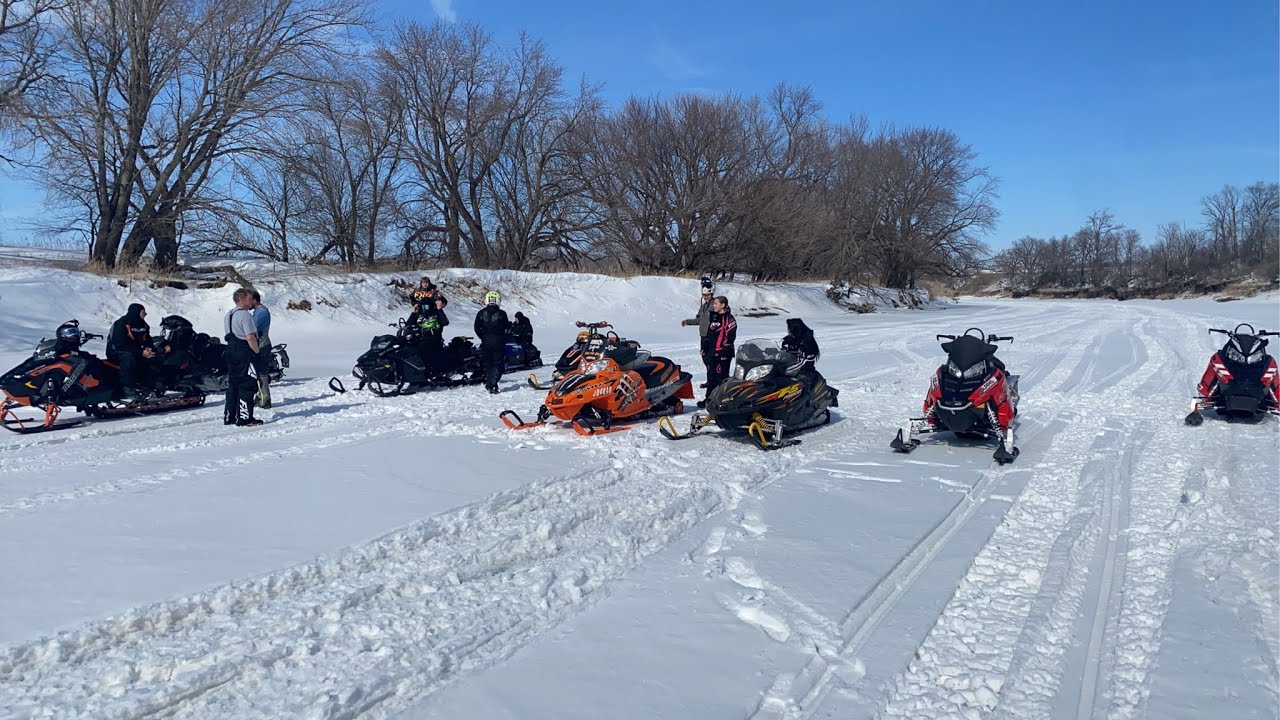 Going out Snowmobiling out on the river - YouTube