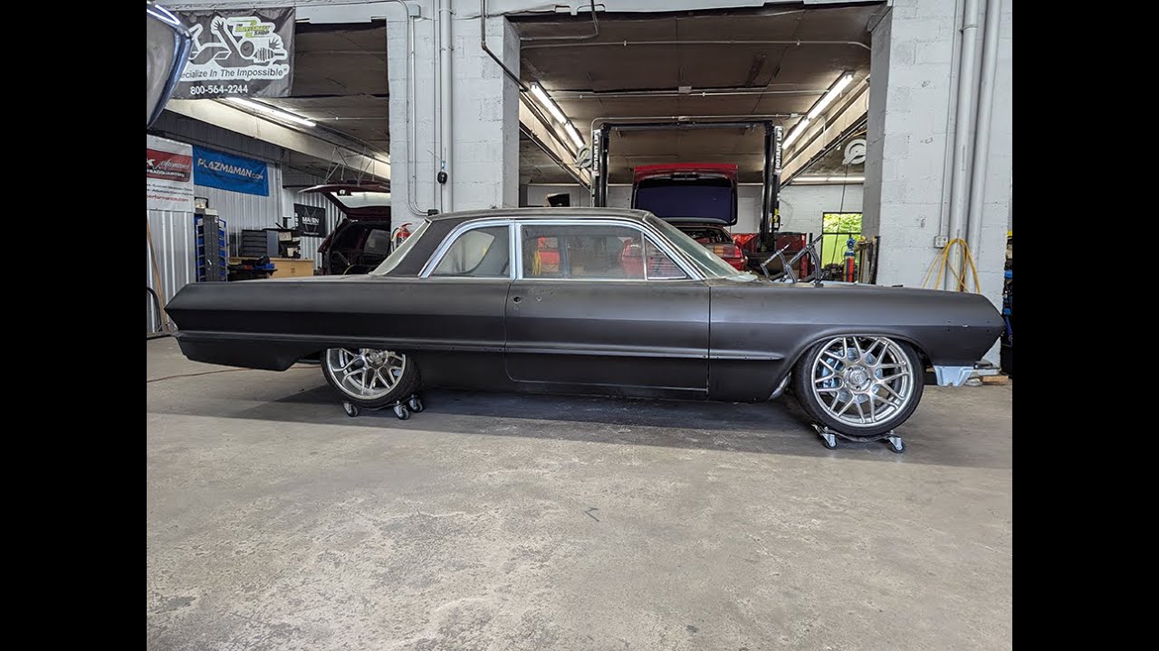 Dark City Customs 63' Impala Twin Turbo Setup - YouTube