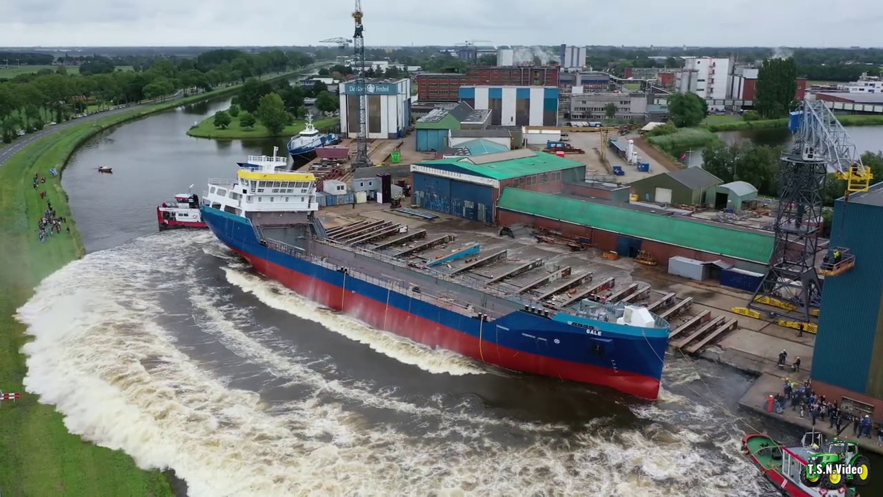 Tewaterlating in Foxhol, de ''GALE'' bij Ship and Steelbuilding (SaS ...