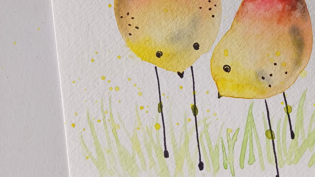 Abstract Watercolor Birds/watercolor painting tutorial - YouTube