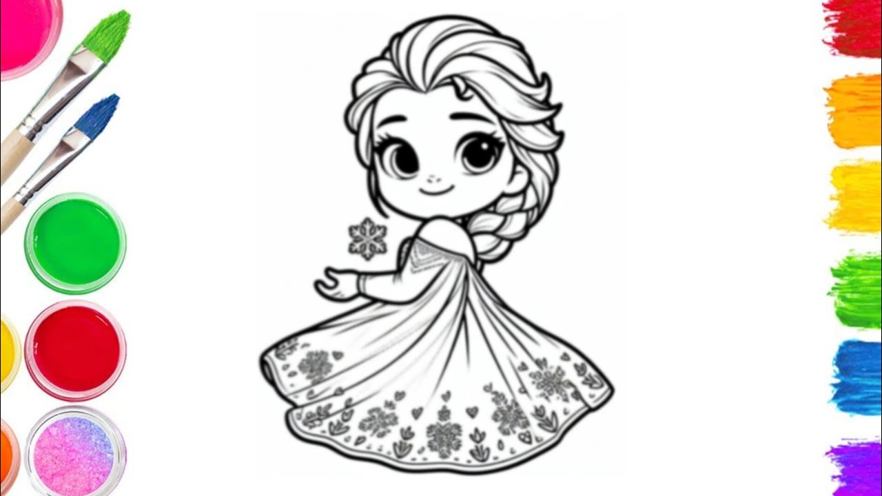 How To Draw Cute | Elsa and Anna | Frozen | ice queen | Drawing ...