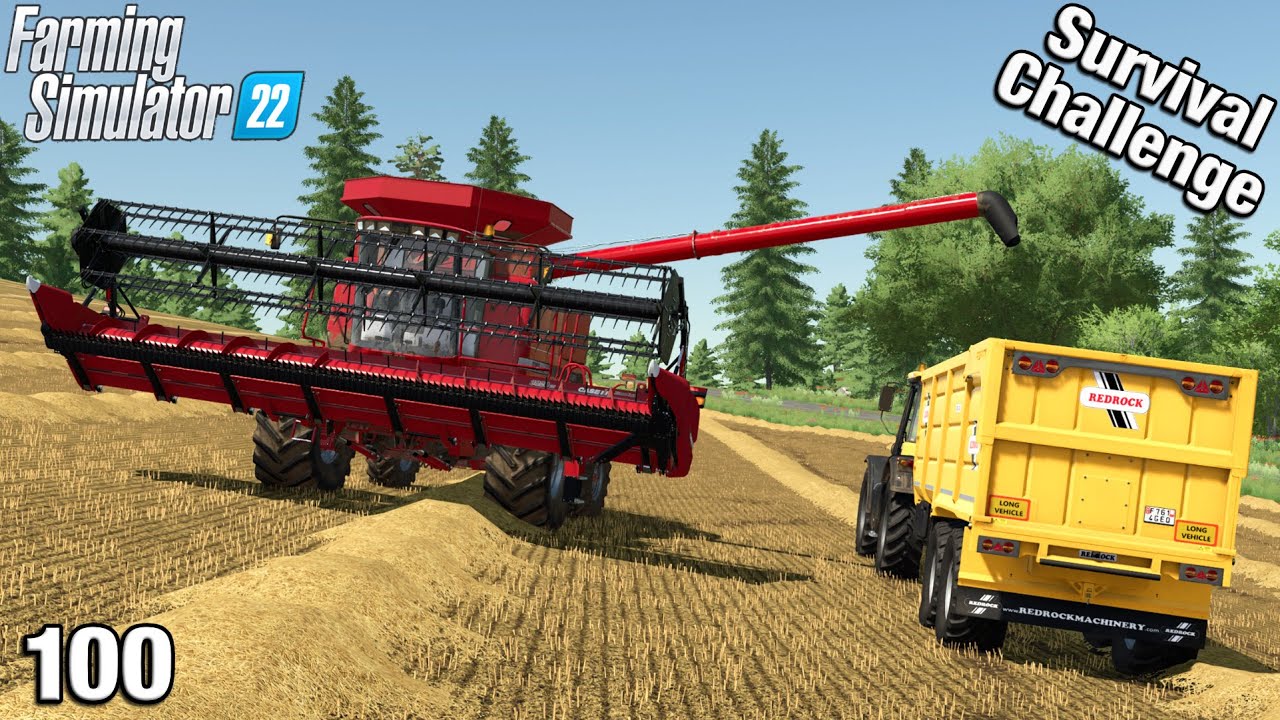 COMBINE IMPROVMENTS AND NEW BALE GRAB - Survival Challenge FS22 Calm ...