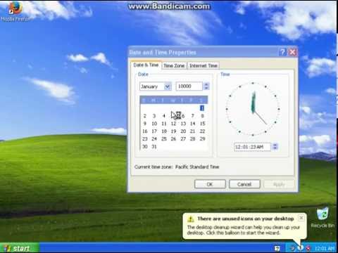 What happens when you go to Year 10000 on Windows XP? - YouTube