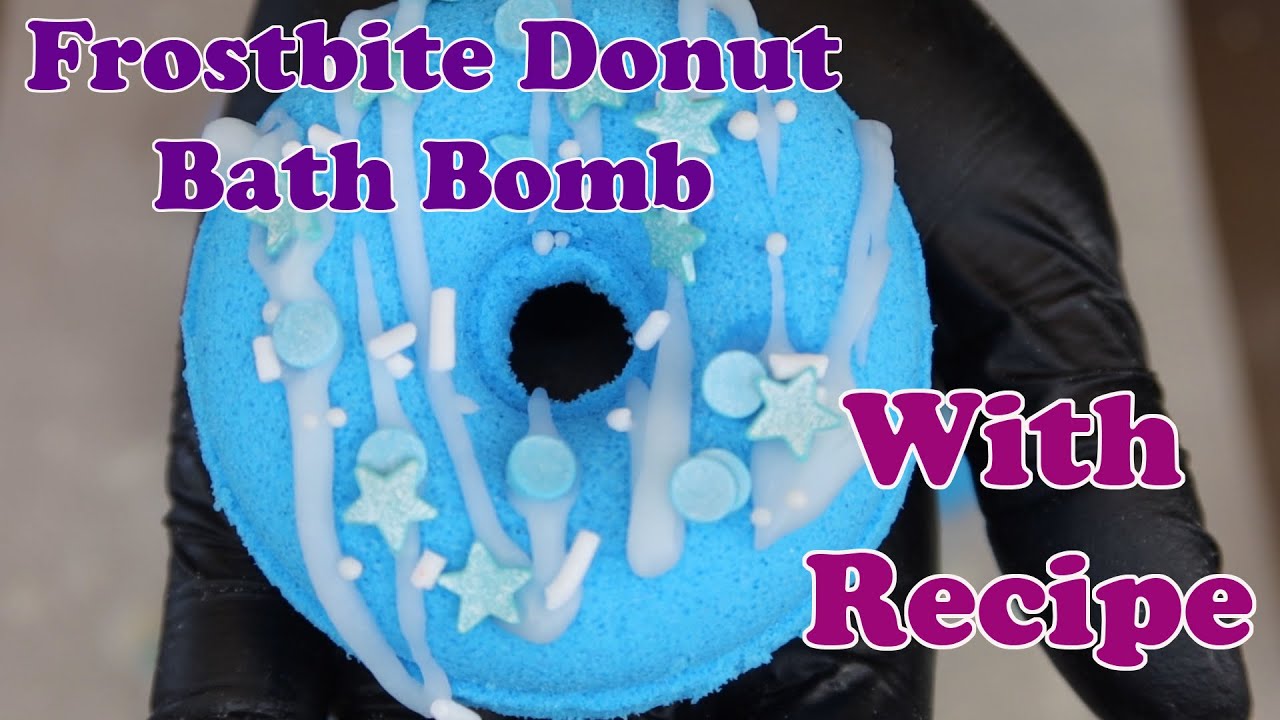 Frostbite Donut Bath Bomb with Recipe - YouTube