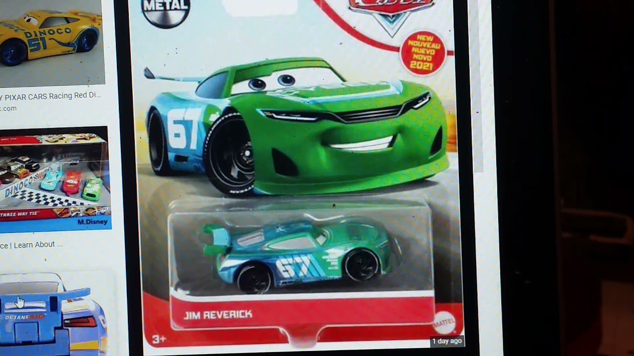 Cars 3 Mattel, Jim Reverick die-cast in package reveal - YouTube