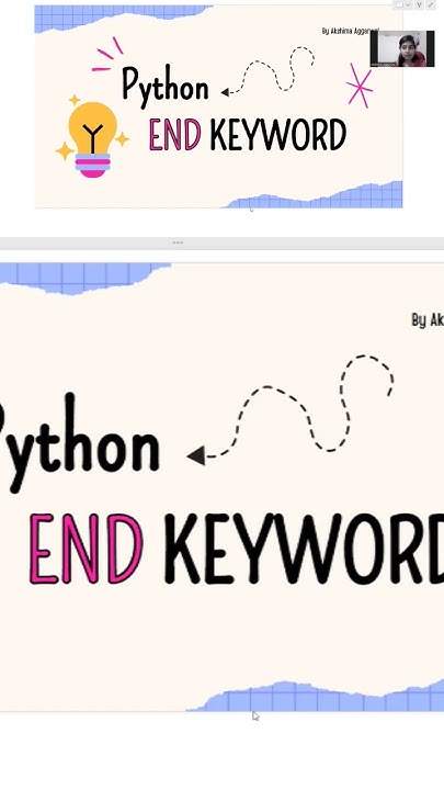 #end #keyword #pythonprogramming #print #statement - YouTube