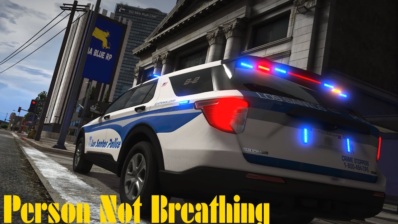 GTA FiveM On Duty Patrol | MBRP - PERSON NOT BREATHING - YouTube