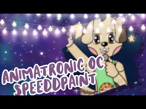 My animatronic OC speedpaint and edit - YouTube