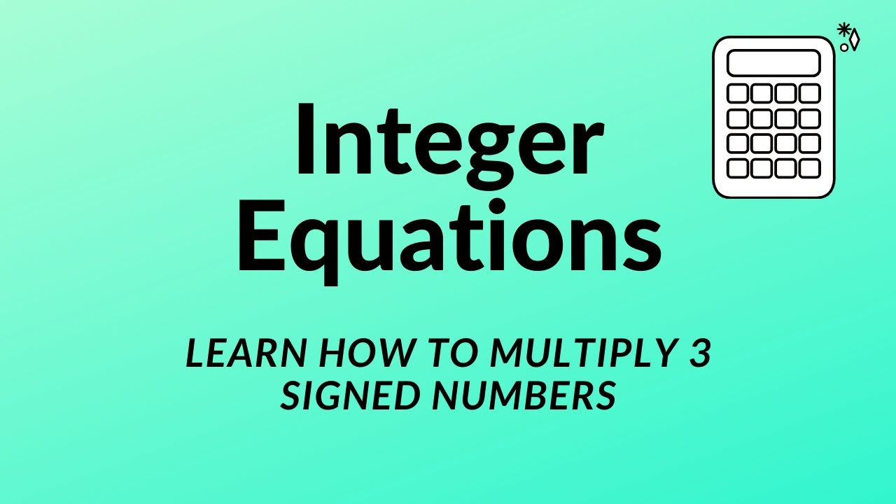 Integer Equation - Pre-Algebra - YouTube