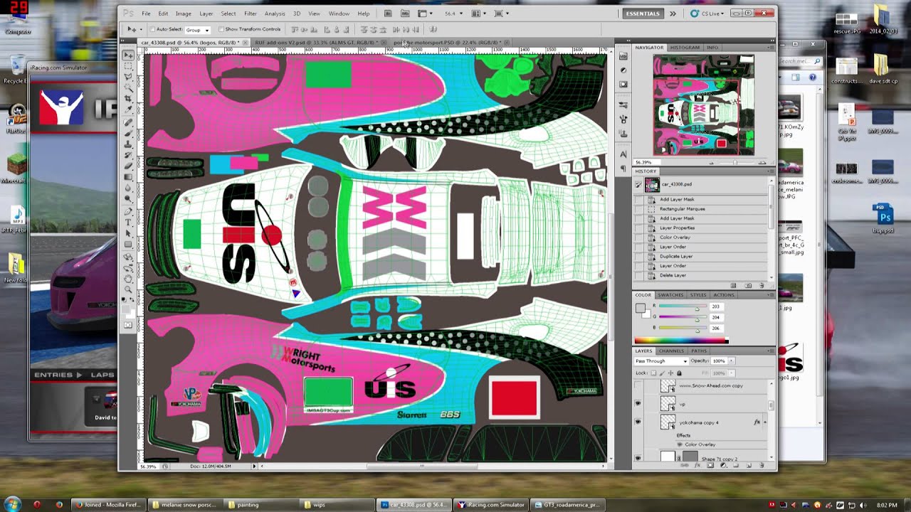 Lets Paint! iRacing! Episode 7 - Small finishing details - Metallics ...